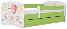 Dětská postel Babydreams+SZ+M zelená 80x160 Balónek