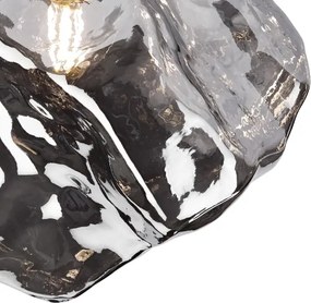 Stropní svítidlo CRISTAL 1xE14/15W/230V mosaz/kouřová černá