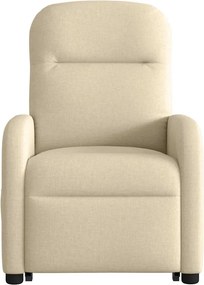 Zvedací polohovací křeslo krémové textil 3302980