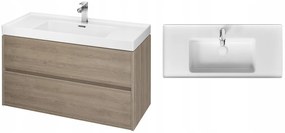 Cersanit Crea, závěsná skříňka s umyvadlem 100cm, set B117, dub, S801-290