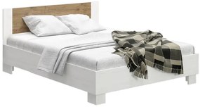 Manželská postel 160 cm Marlon (borovice anderson + dub) (s roštem). 1000609