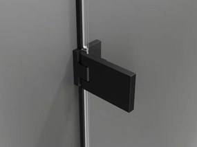Mexen Lunar-F, skládací sprchový kout levý 100 x 80 cm, 8mm čiré sklo, černý profil, 836-100-080-70-00-L