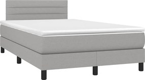Box spring postel s matrací světle šedá 120x190 cm textil 3269730