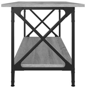 Konferenční stolek šedý sonoma 100x45x45 cm kompozit a železo - Default Title