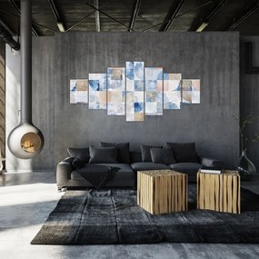 Obraz - Geometrické tvary na zdi (210x100 cm)