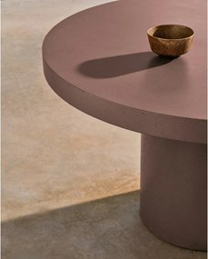 Betonový kulatý zahradní jídelní stůl ø 120 cm Aiguablava – Kave Home