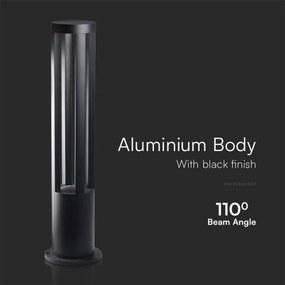 LED Venkovní lampa LED/10W/230V 3000K IP65 80 cm černá