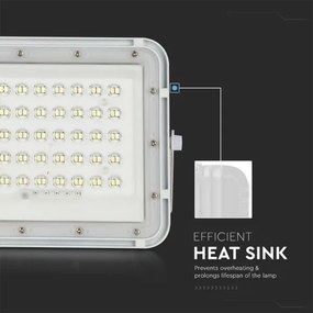 LED Venkovní solární reflektor LED/10W/3,2V IP65 6400K bílá + DO