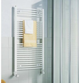 Koupelnové trubkové těleso Kermi B20-R prohnuté, boční připojení, 1174 x 590 mm, bílé