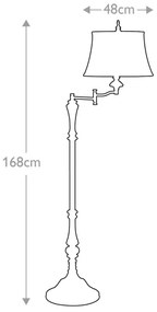 Feiss FE-GIBSON-SWFL - Stojací lampa GIBSON 1xE27/60W/230V