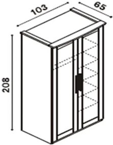 TEXPOL Skříň Petra P2DD BUK
