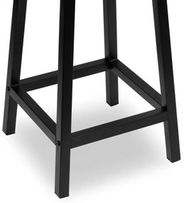 Barová židle FLINT RUSTIC kovová kulatá