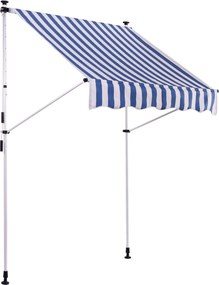 Rozpěrná markýza Westerly 350x120 cm – bílá/modrá