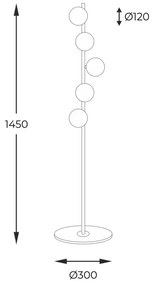 Zuma Line 5649 - Stojací lampa ALI 5xG9/40W/230V