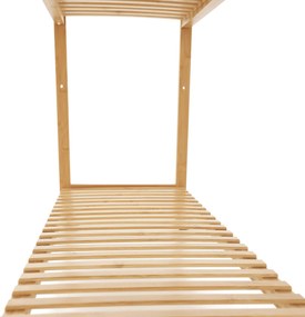 Šatní organizér, přírodní bambus, MELAR