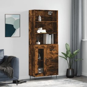 vidaXL Skříň highboard 69,5 x 34 x 180 cm kompozitní dřevo [3189501] Barva: kouřový dub