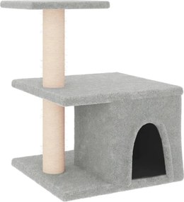Škrabadlo pro kočky se sisalovými sloupky světle šedé 48 cm 171787