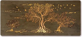 Li-Go "Tři olivy" světelný obraz 230V 110x50 cm provedení povrchu: bříza