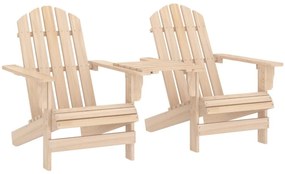 Zahradní židle Adirondack s čajovým stolkem masivní jedle 315892