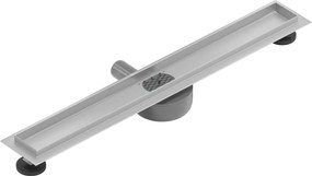 Mexen Flat nerezový sprchový žlab 50 cm s rotačním 360° sifonem - tělo žlabu bez krytu, nerez, 1040050