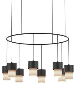 Svěšený kruhový hliníkový lustr Kan Chandelier  Svěšený kruhový hliníkový lustr Kan Chandelier