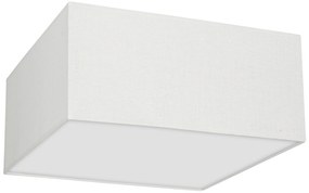 Stropní svítidlo Albion Square, 1x bílé bavlněné stínítko, (bílé plexisklo), (50cm)