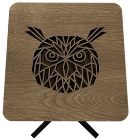 Li-Go "Hlava sovy" lampa 19x19cm provedení povrchu: dub světlý