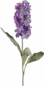 Umělá květina MATTHIOLA 56 cm, fialová