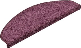 Schodové rohože 15 ks 65 x 21 x 4 cm tmavě fialové, půlkulaté, velké 322385