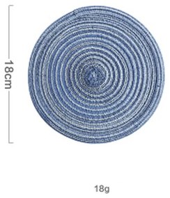 Protiskluzové prostírání na jídelní stůl - 6 ks Varianta: 18 cm modrá