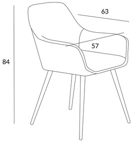 Jídelní židle CHERRY sametová růžová ALL 999158