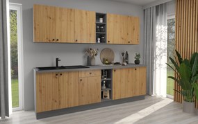 Kuchyňská linka Ava 260 cm artisan/antracit