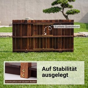 Costway Zahradní most z jedlového dřeva, obloukový most se – 125 × 68 × 47 cm