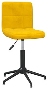 Petromila Otočné jídelní židle 2 ks hořčicově žluté samet