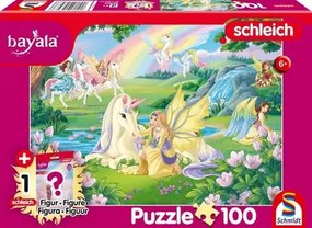 SCHMIDT Puzzle Bayala: Magičtí jednorožci / 100 dílků / figurka Schlei