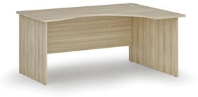 Ergonomický kancelářský pracovní stůl PRIMO WOOD, 1600 x 1200 mm, pravý, dub přírodní