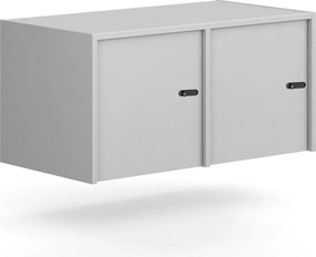 Nástavba pro skříně FRAME, 2x dveře, 872 x 450 x 427 mm, mechanický zámek, šedá