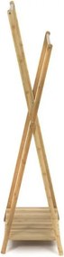 Bambusový věšák na oblečení Compactor Bamboo, dvojitý, hnědá