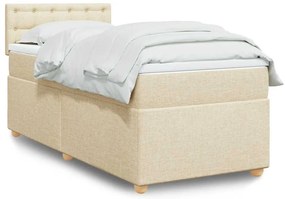 Box spring postel s matrací krémová 80 x 200 cm textil 3286526