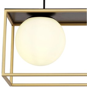 Toolight, stropní svítidlo 44x13x15, 5 cm 3xG9 APP1164-3CP, černá-zlatá, OSW-14017