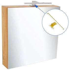 Comodo Zrcadlová skříňka Ideal OW 60 ZS LED-G s osvětlením Any LED 30 G, zlatá