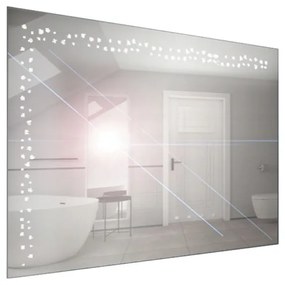 A-Interiéry Zrcadlo závěsné s pískovaným motivem a LED osvětlením Nika LED 7/100 - nika led 7-100