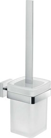 Sapho Gedy Elba - WC štětka závěsná, mléčné sklo, chrom A033313