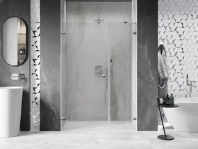 Mexen Lunar-B, výklopné sprchové dveře levé 150 cm, čiré sklo, chromový profil, 832S-150-050-01-00-L