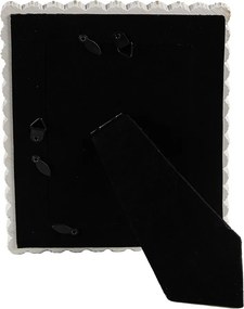 Bílý antik fotorámeček s romantickými květy - 16*2*21 cm / 10*15 cm