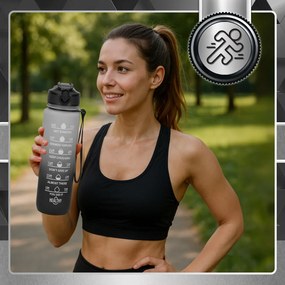Camerazar TRESSARI 1000ml BPA Free sportovní láhev na vodu z pevného Tritanu pro aktivní životní styl