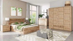 Casarredo - Komfort nábytek Komoda NATURAL N7, 2D1S dub ribbeck/kostka