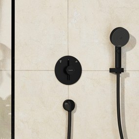 Hansgrohe DuoTurn S, baterie pod omítku pro 2 spotřebiče, černá matná, HAN-75418670