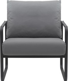 Relaxační křeslo Manea umělá kůže – šedá
