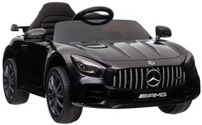 Dětské elektrické autíčko s dálkovým ovládáním BestBerg BBCC-10B – Mercedes-Benz AMG GT R / nosnost 25 kg / Li-Ion baterie / černá